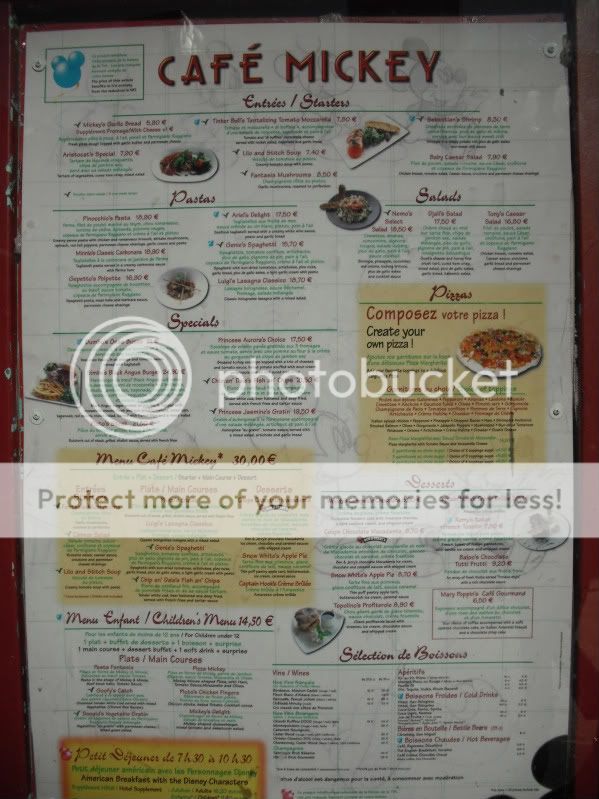 Up to date Cafe Mickey menu? | The DIS Disney Discussion Forums ...