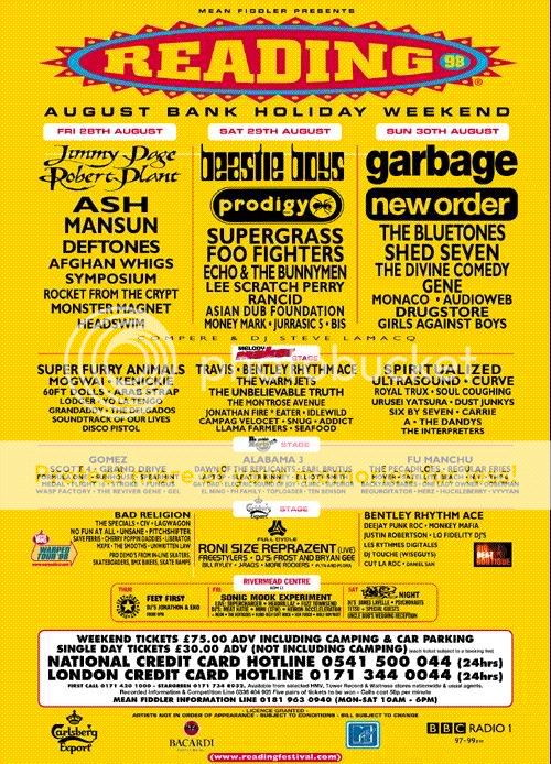 Lineup History - Reading & Leeds Festivals - eFestivals